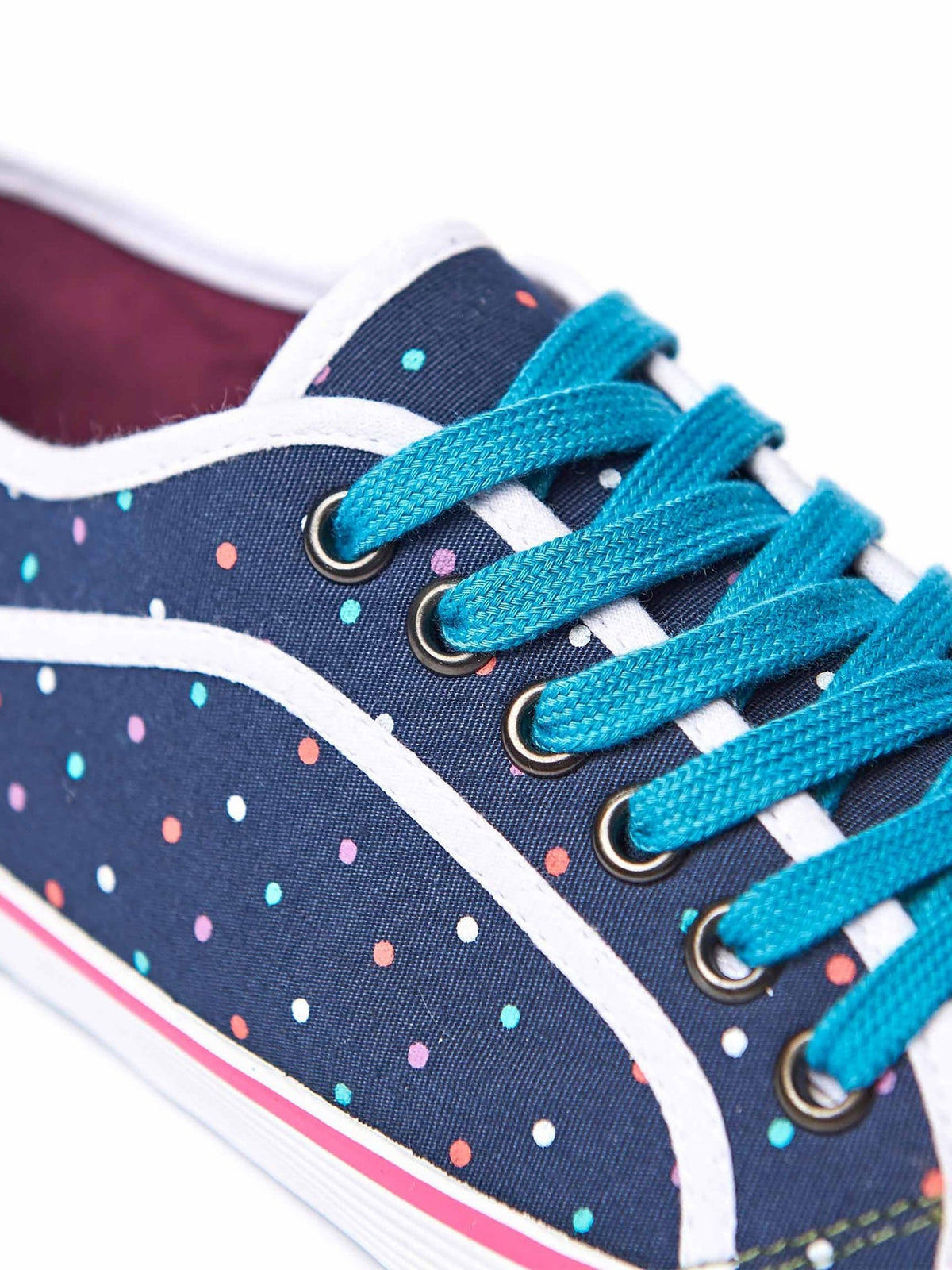 CUDDLY TOY 2 RHUBARB MINI SPOT | Red lace-up canvas shoes | Moshulu ...
