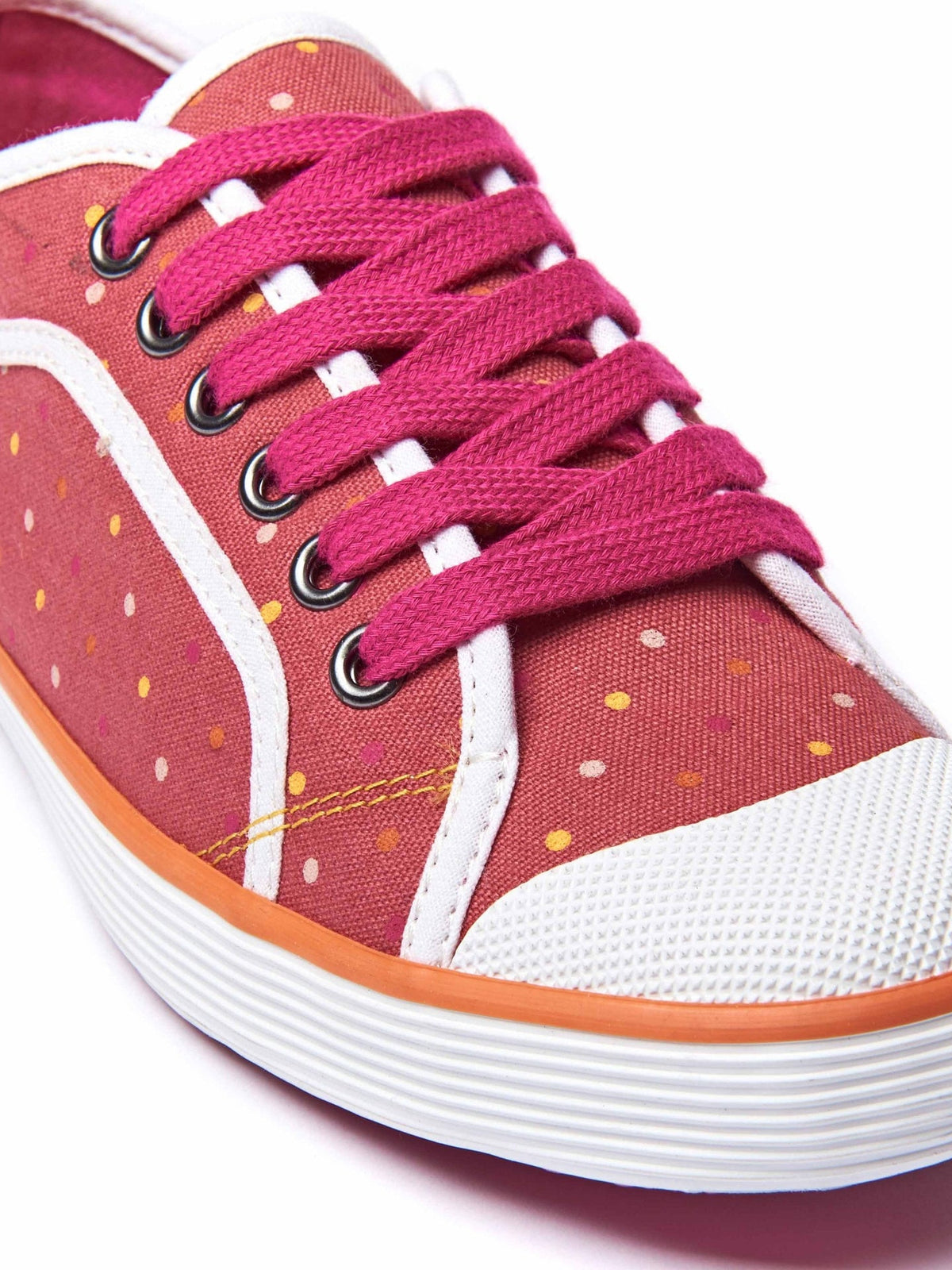 CUDDLY TOY 2 RHUBARB MINI SPOT | Red lace-up canvas shoes | Moshulu ...
